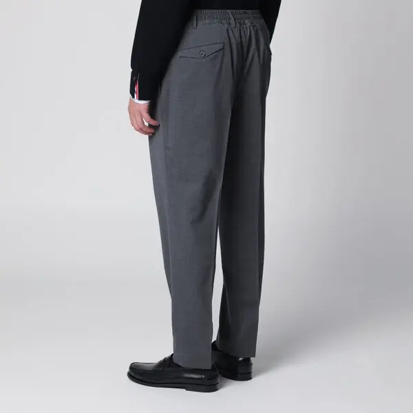 SANTANIELLO Dark Wool Blend Trousers