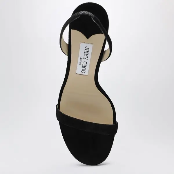 JIMMY CHOO Suede Stiletto Sandals - Black