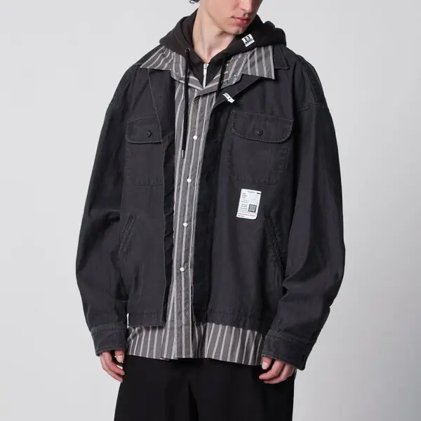 Mihara Yasuhiro Three-layer Cotton Shirt - Black