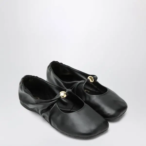 Loewe Nappa Pebble Ballerina Flats - Black
