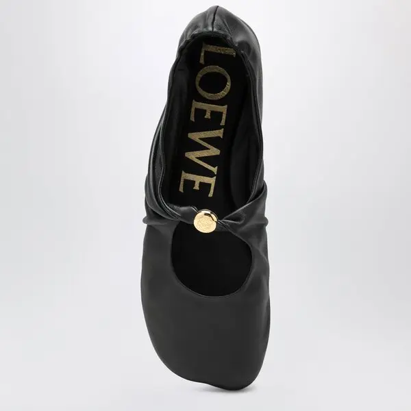 Loewe Nappa Pebble Ballerina Flats - Black