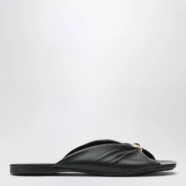 Loewe Pebble Soft Lambskin Nappa Slides - Black