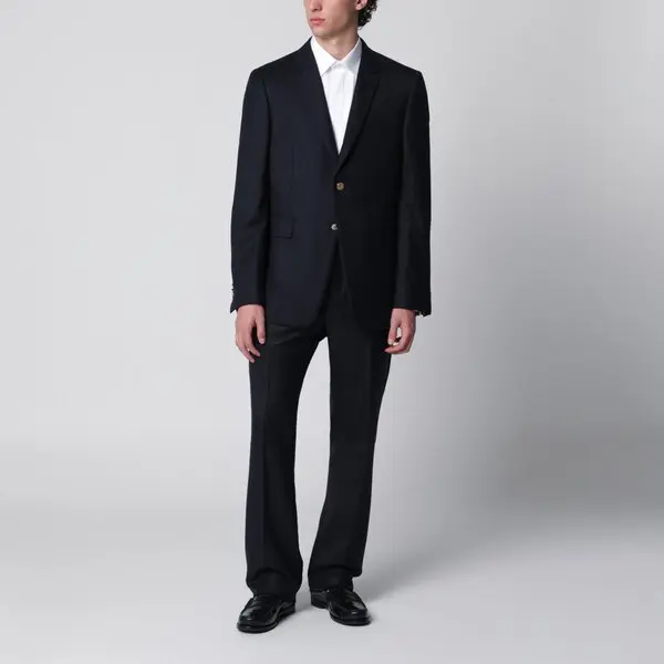 Thom Browne Navy Wool Trousers