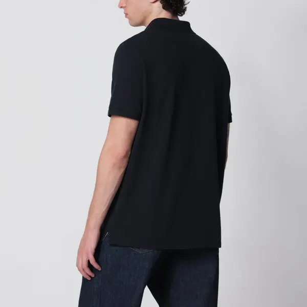 Stone Island Navy Polo With Compass Logo Patch