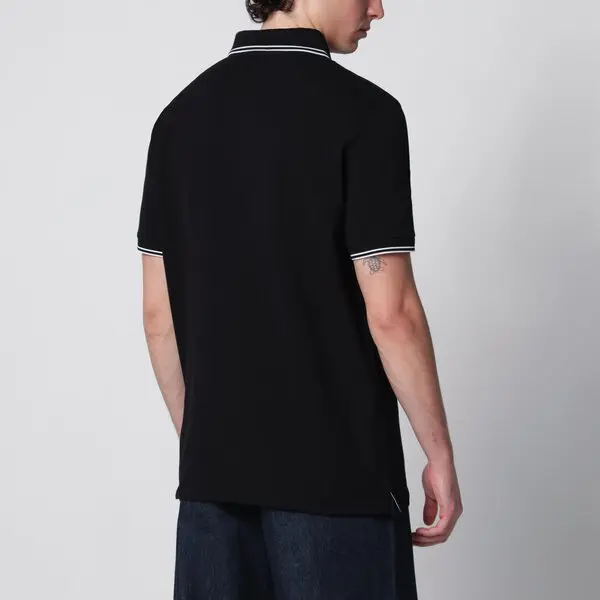 Stone Island Polo With Compass Logo Patch - Black