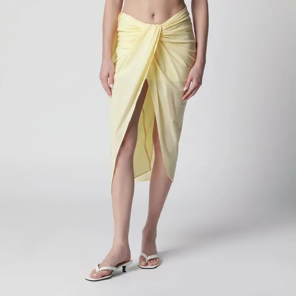 Jacquemus Asymmetric Draped Pareo Skirt - Yellow