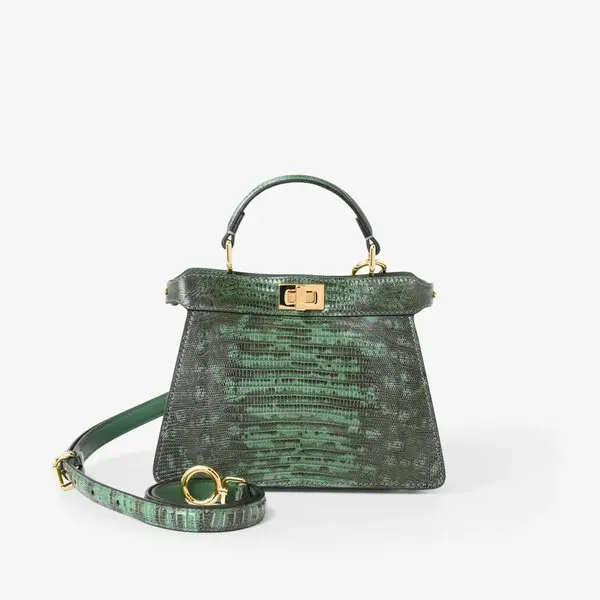 Fendi Peekaboo Iseeu Petite Agate Lizard Leather Bag