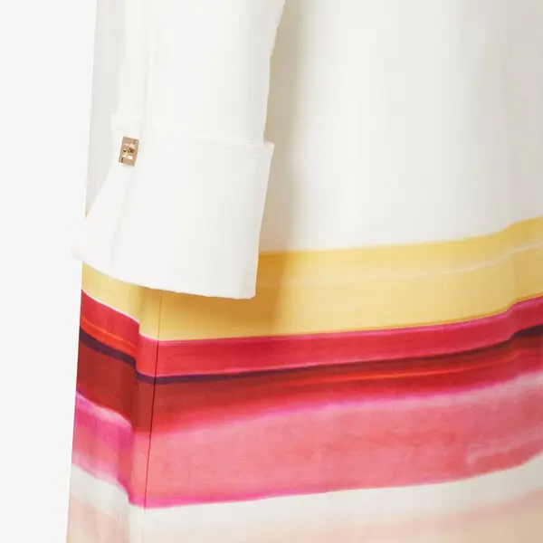 Fendi Cotton Poplin Shirt Dress With Venetian Stripes