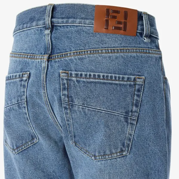 Fendi Straight-cut Denim Jeans