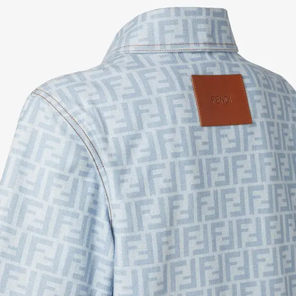 Fendi Ff Motif Cropped Denim Jacket