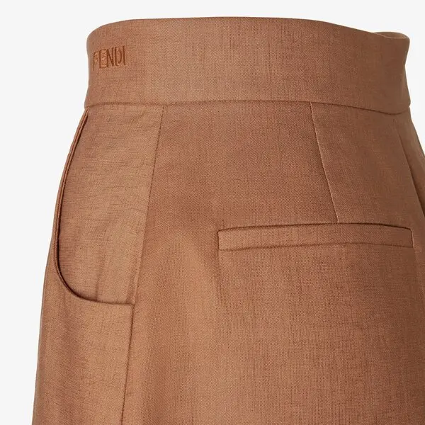 Fendi Linen And Cotton Trousers