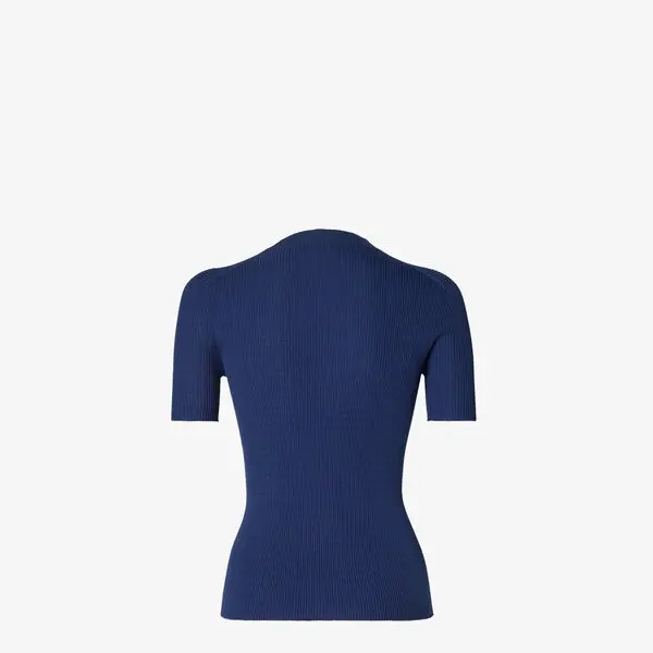 Fendi Ribbed Cotton Jumper With Stamp Motif