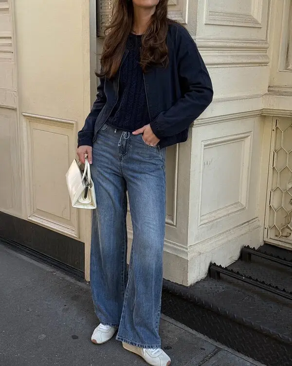 Splendid Lounge Denim Pant Wide Leg Drawstring Trousers - Eucalyptus