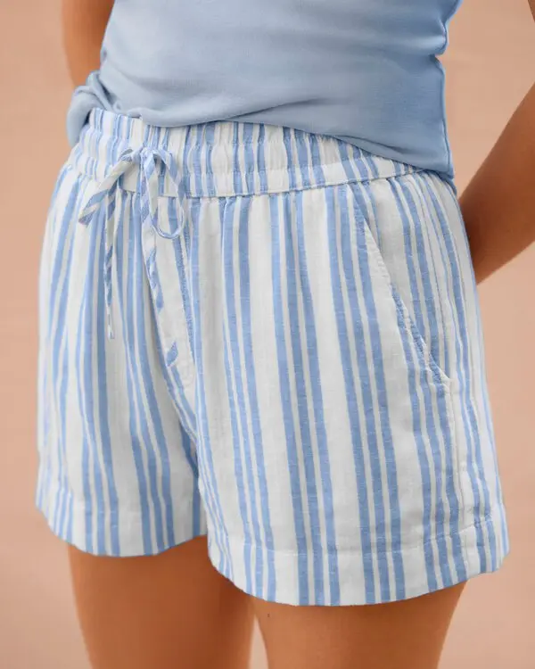 Splendid Campside Stripe Short - Steel Blue Stripe