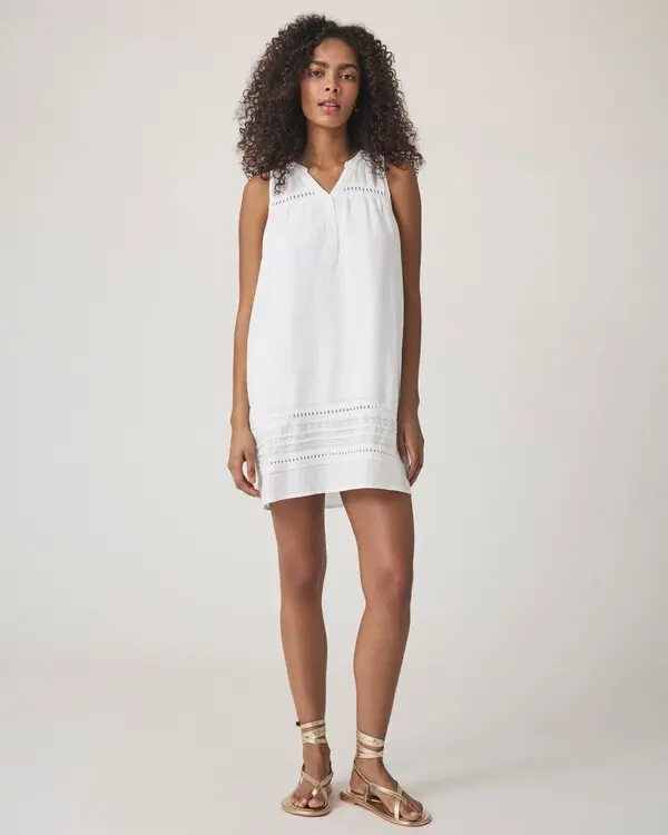 Splendid Catalina Mini Dress With Crochet Lace Trim