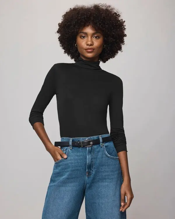 Splendid Bamboo Blend Long Sleeve Turtleneck