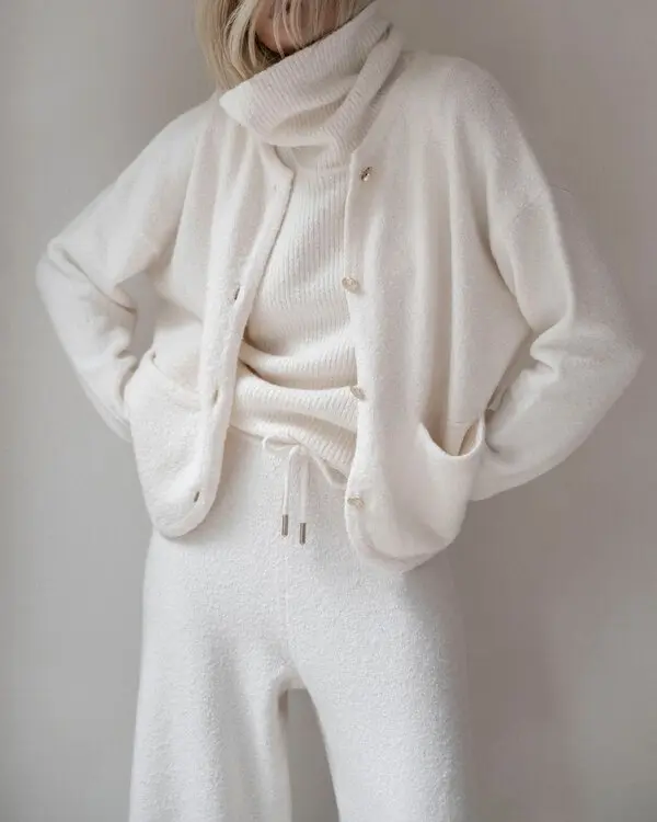 Splendid X @cellajaneblog Button Up Cardigan - Snow