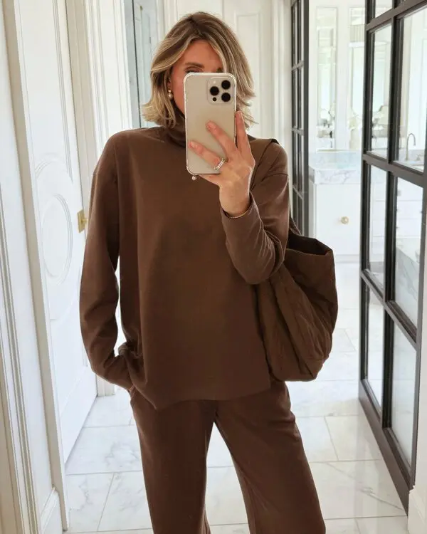 Splendid X @cellajaneblog Mock Neck Drop Shoulder Top
