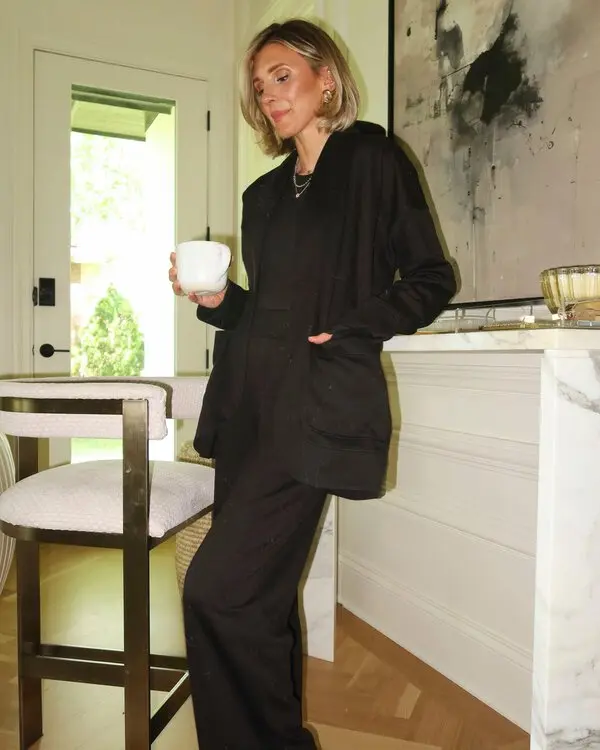 Splendid X @cellajaneblog Interlock Knit Cardigan - Black