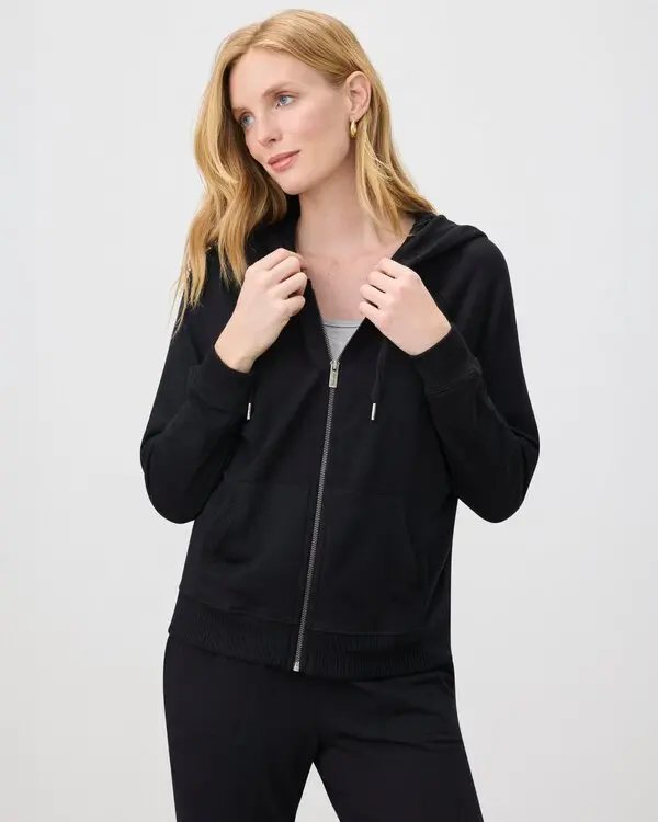 Splendid Supersoft Zip Up Hoodie - Pine