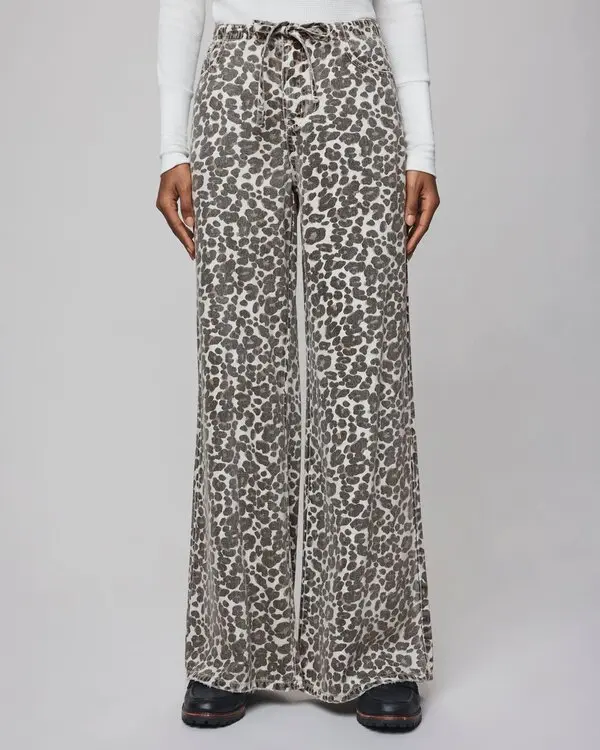 Splendid Lounge Denim Leopard Pant - Leopard Print