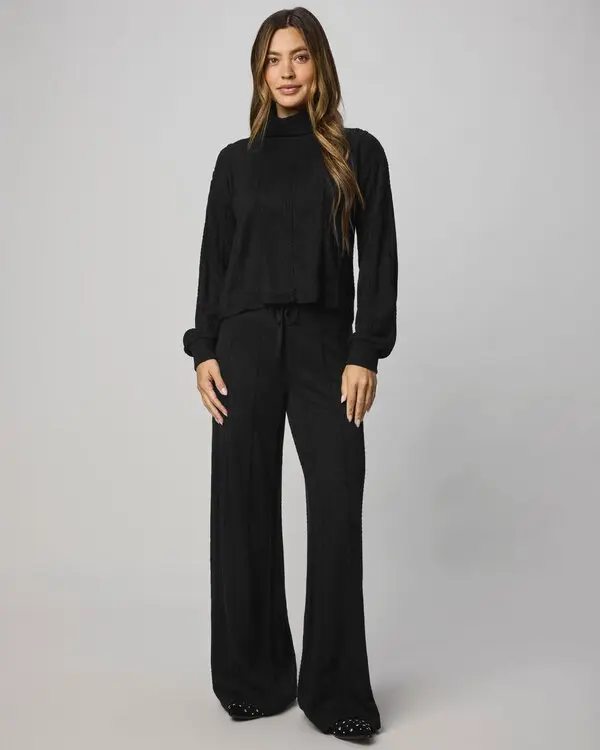 Splendid Cable Knit Lounge Wide Leg Pant