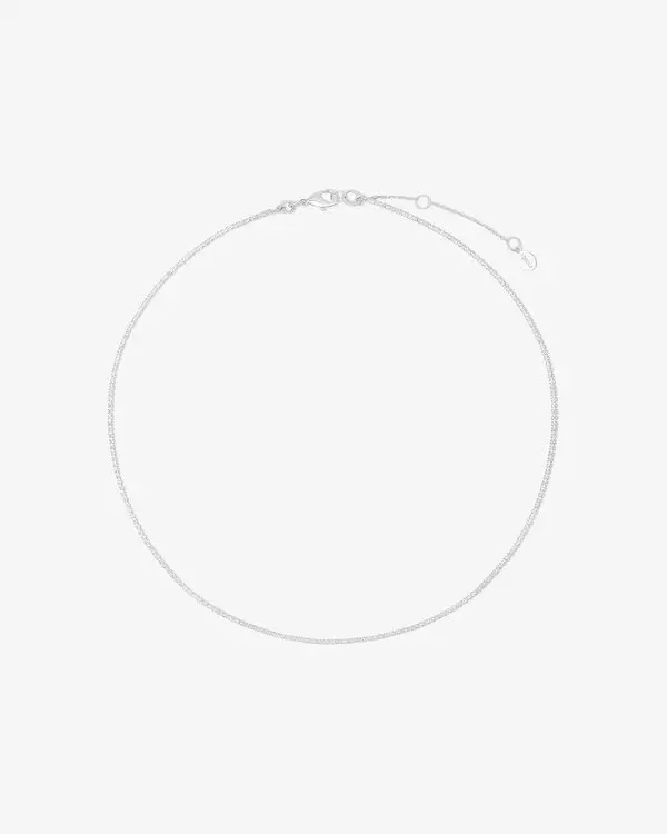 Splendid Shashi 14ct Vermeil Micro Teeny Tiny Tennis Necklace With Cubic Zirconia - Silver