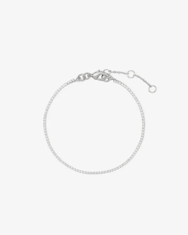 Splendid Shashi Micro Teeny Tiny Tennis Bracelet With Cubic Zirconia - Silver