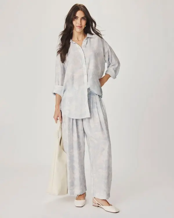 Splendid Iris Paisley Wide Leg Pants - Antique Pearl Paisley