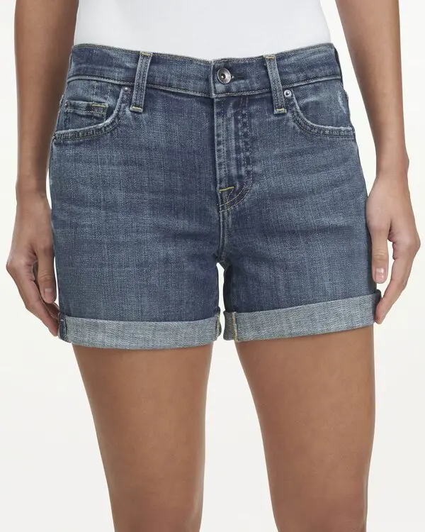 Splendid Mid-rise Relaxed Cuff Denim Shorts - Twill Vanity