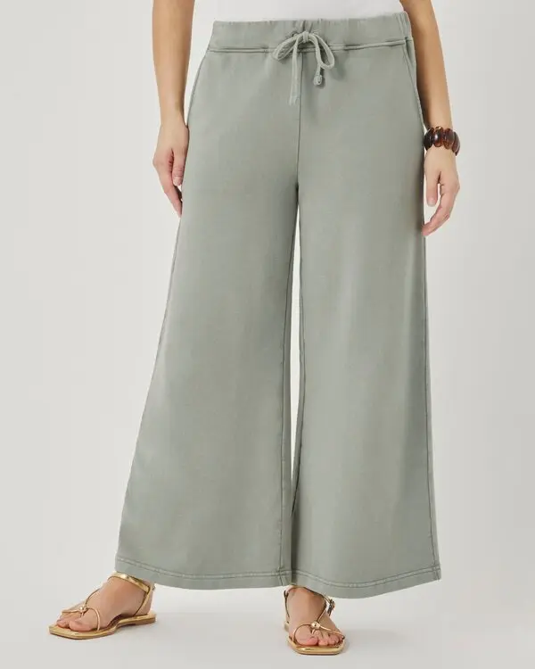 Splendid Greta Terry Cropped Wide Leg Pants