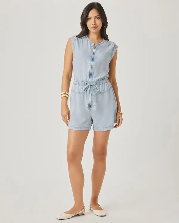 Splendid Rosalie Indigo Romper - Bleached Indigo
