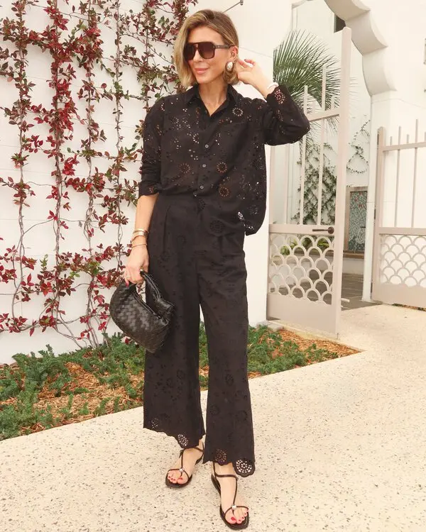 Splendid X @cellajaneblog Eyelet Button-down Shirt