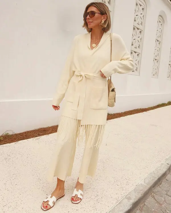 Splendid X @cellajaneblog Fringe Knit Cardigan - Daybreak
