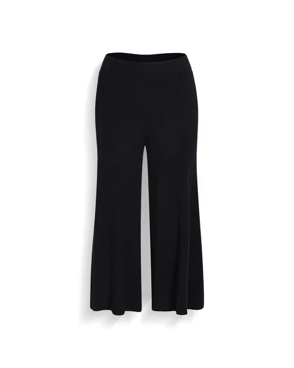 Splendid X @cellajaneblog Ribbed Knit Wide Leg Cropped Pants