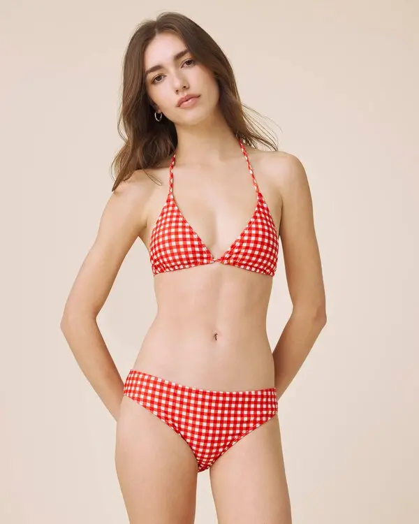 Splendid Tiana Triangle Bikini Top - Firework/white