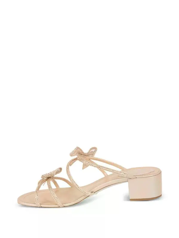 Rene Caovilla Crystal-embellished Bow Sandals