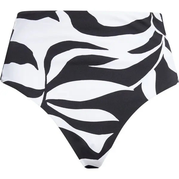 Max Mara Stilla High Waist Bikini Bottoms - White/black