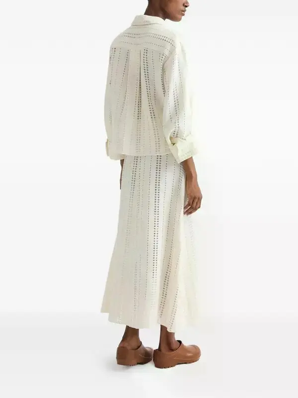 TWP Striped Point Collar Shirt