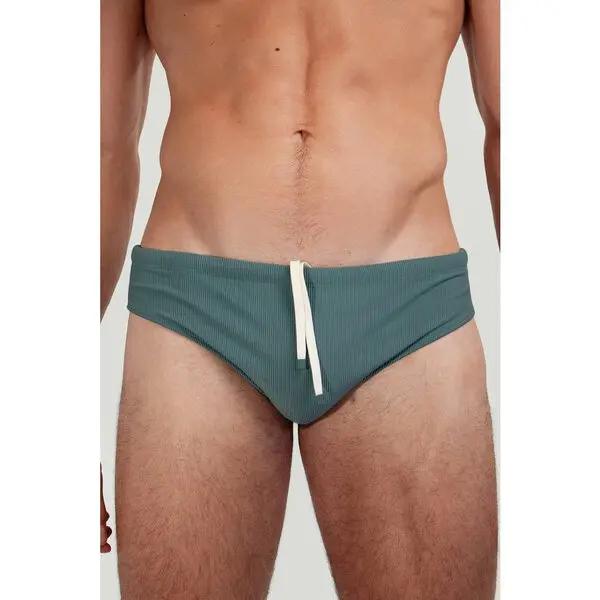 GOODPARK Dune Modern Ribbed Stretch Swim Brief - Cacti