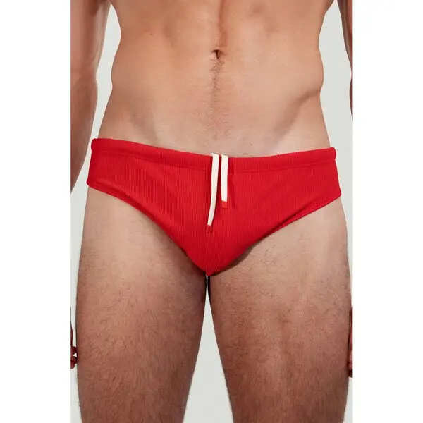 GOODPARK Dune Modern Ribbed Stretch Swim Brief - Cacti