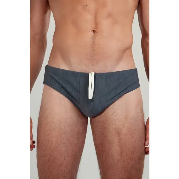 GOODPARK Dune Modern Cut Ribbed Stretch Swim Brief - Cacti