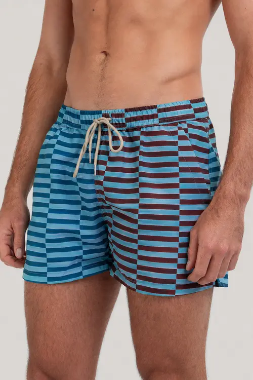 GOODPARK Boardwalk Trunk With Printed Design - Split Stripe