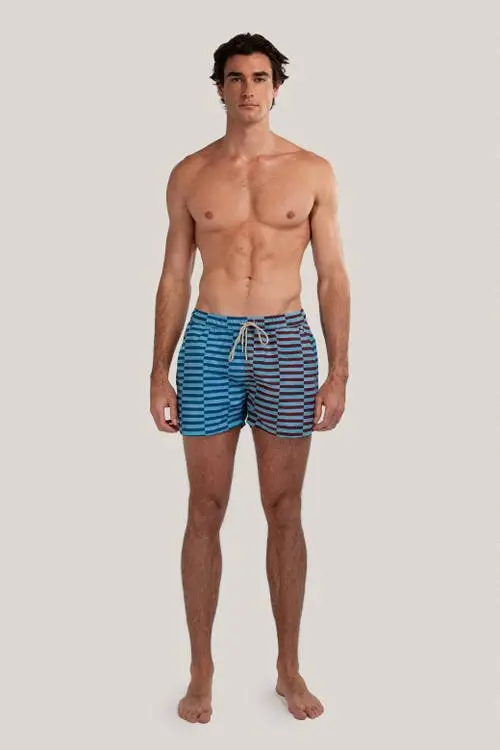 GOODPARK Boardwalk Trunk With Printed Design - Split Stripe