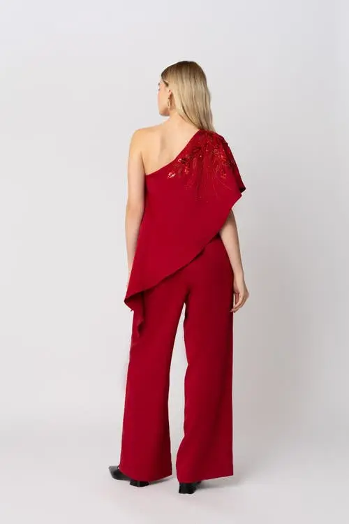 RAISHMA Gwen Embellished Wide-leg Jumpsuit