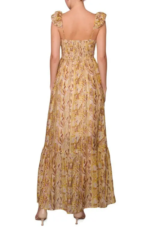 MELLODAY Print Tiered Maxi Dress
