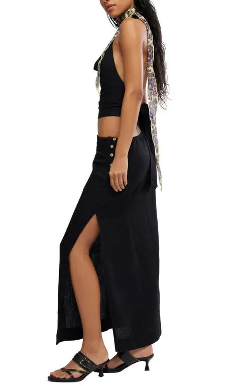 Free People Iconic Allure Crop Halter Top & Maxi Skirt Set