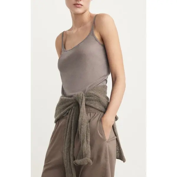 Mango Cotton Camisole - Medium Brown