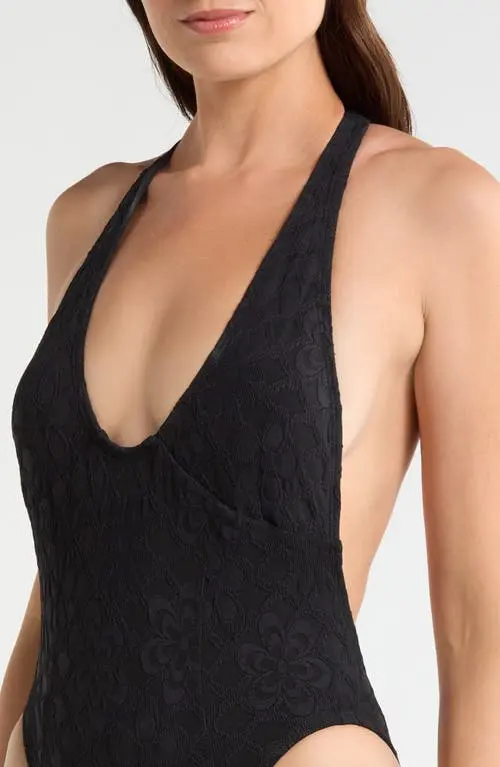 FREE-EST BY FREE PEOPLE Rue Floral Jacquard One-piece Swimsuit