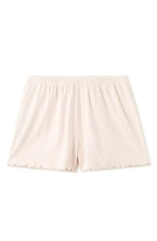 Mango Cotton Pointelle Pajama Shorts - Pink
